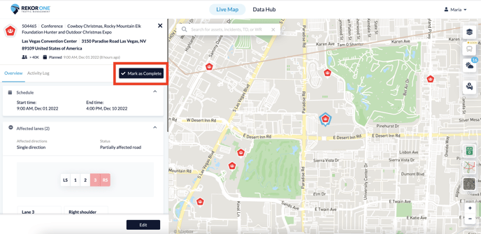 How can I complete a Special Event?